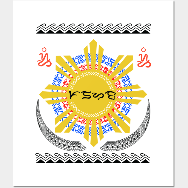 Philippine Sun / Badlit word Padayon (to Continue) - Philippines Flag ...